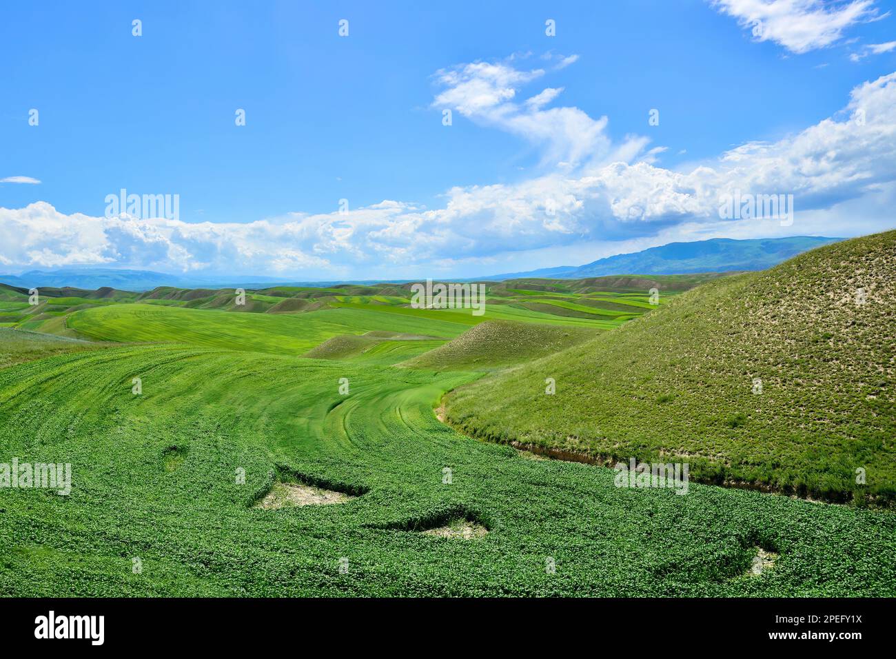 Qiongkushtai in Xinjiang, a small Kazakh village located in the ...