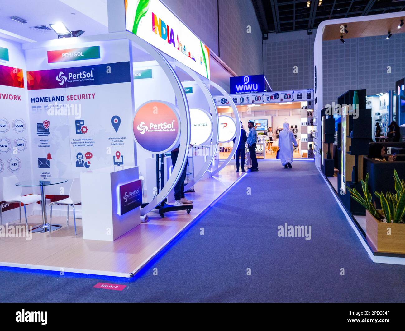 Dubai, UAE - 10.14.2022 - Visitors and participants of GITEX exhibition ...