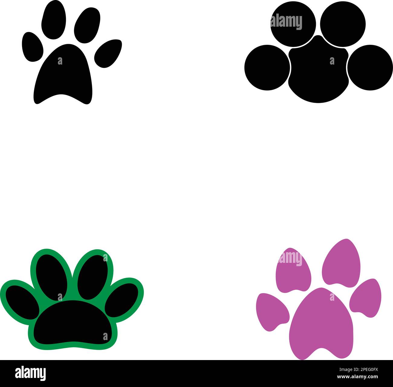 Dog footprint Stock Vector Images - Alamy