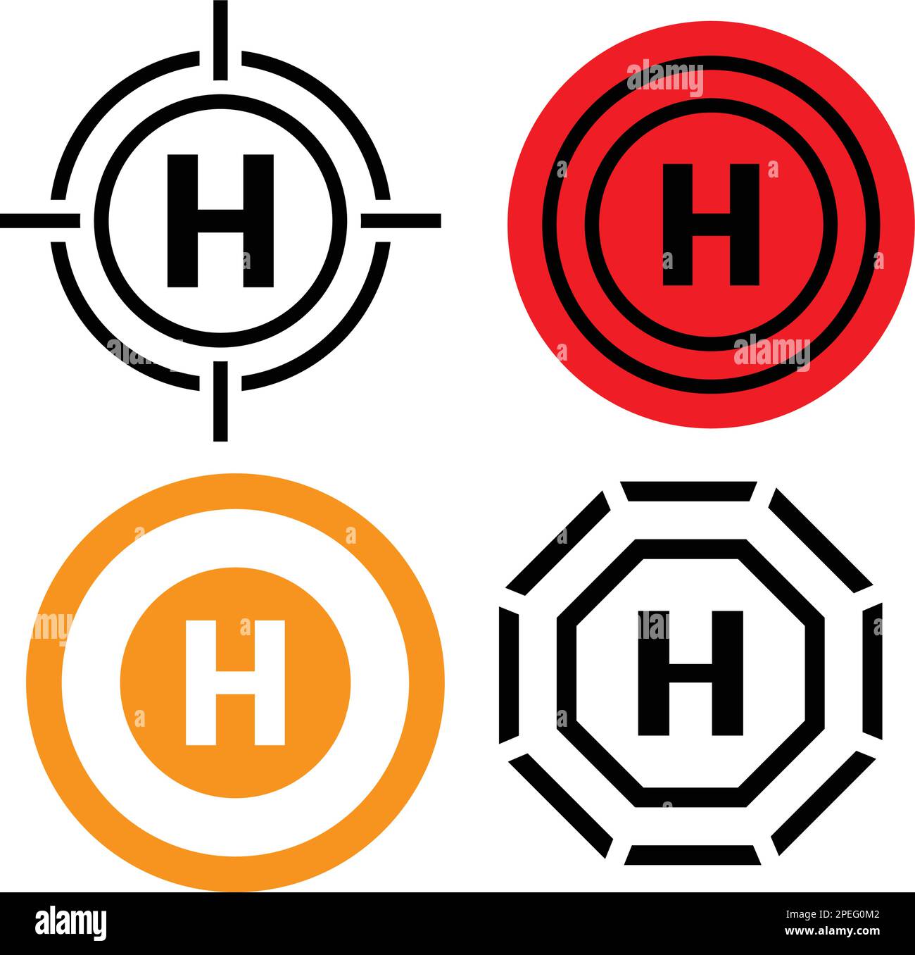 Helicopter landing platform Stock Vector Images - Alamy