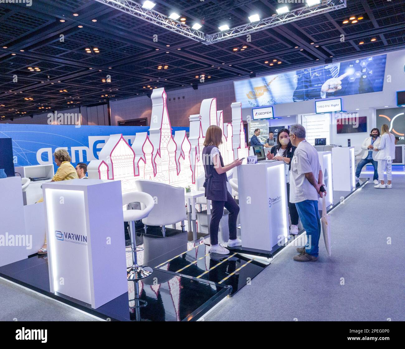 Dubai, UAE - 10.14.2022 - Visitors and participants of GITEX exhibition ...