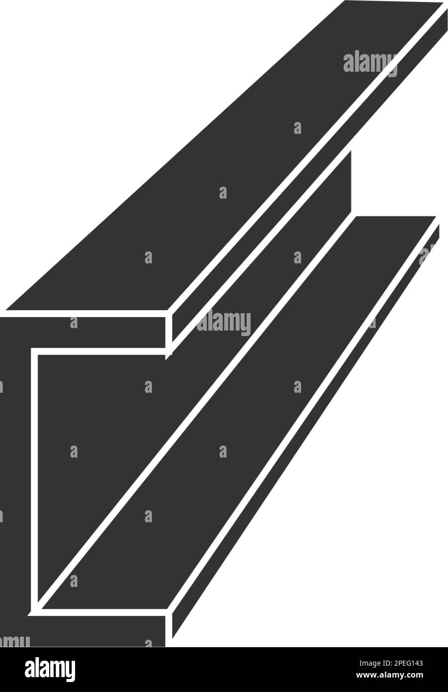 Steel product vector icon. I profile shape and long. That alloy of iron ...