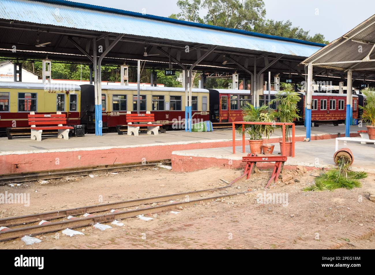 View of Toy train Railway Tracks from the middle during daytime near ...