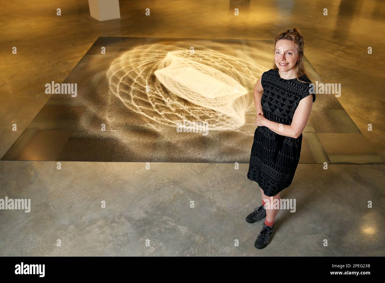 Artist Sandra Selig poses for a photograph alongside her art installation at the Museum of ...