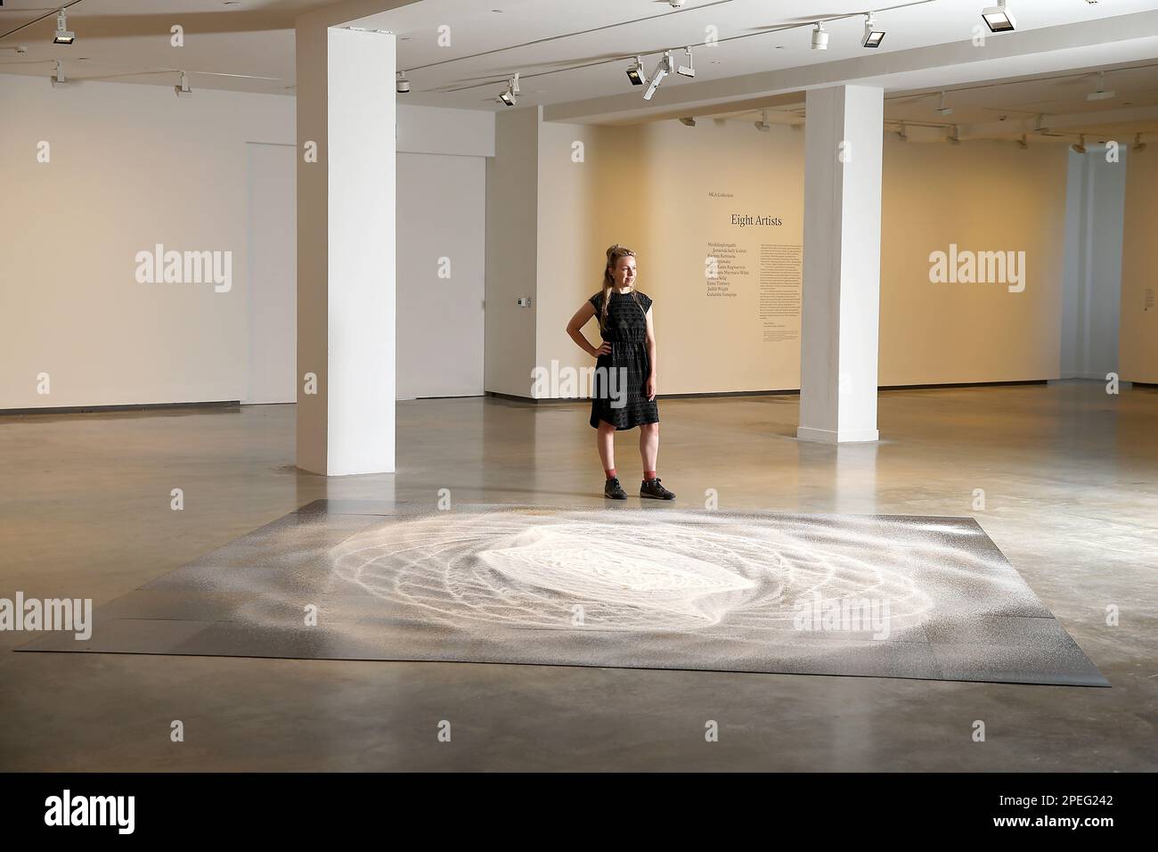 Artist Sandra Selig poses for a photograph alongside her art ...