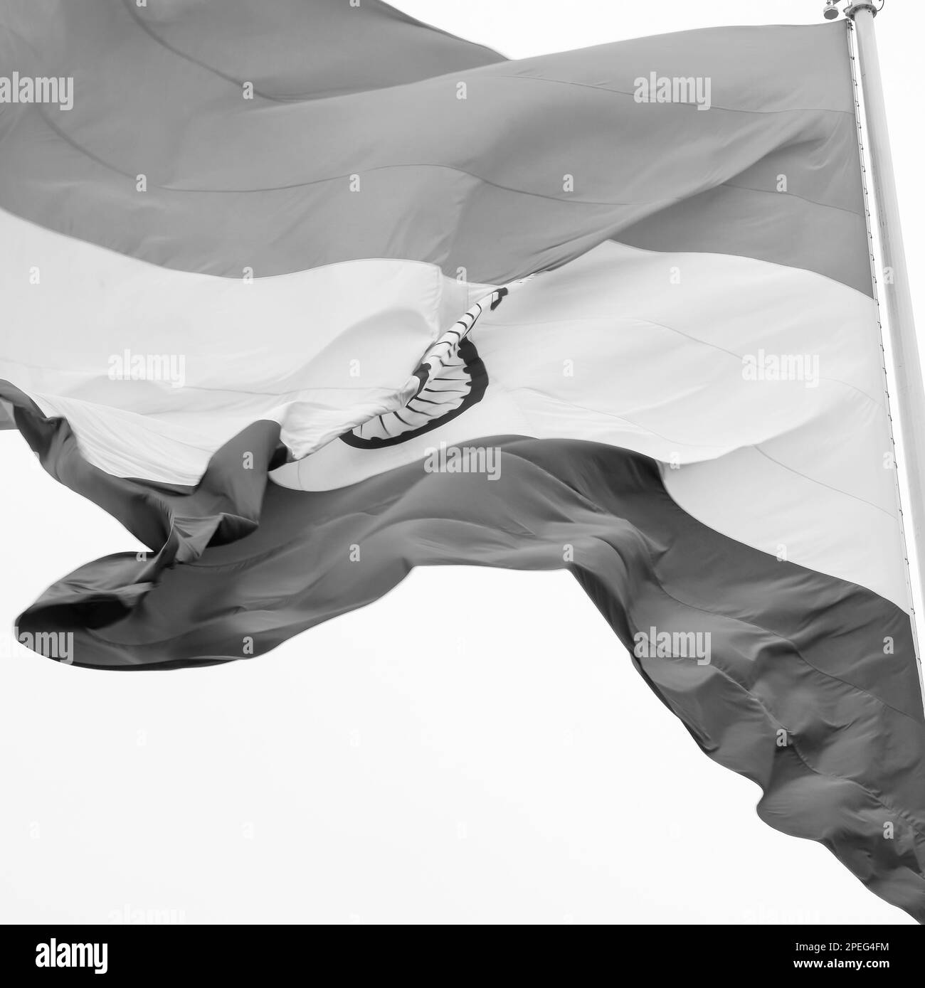 India flag flying high at Connaught Place with pride in blue sky, India ...