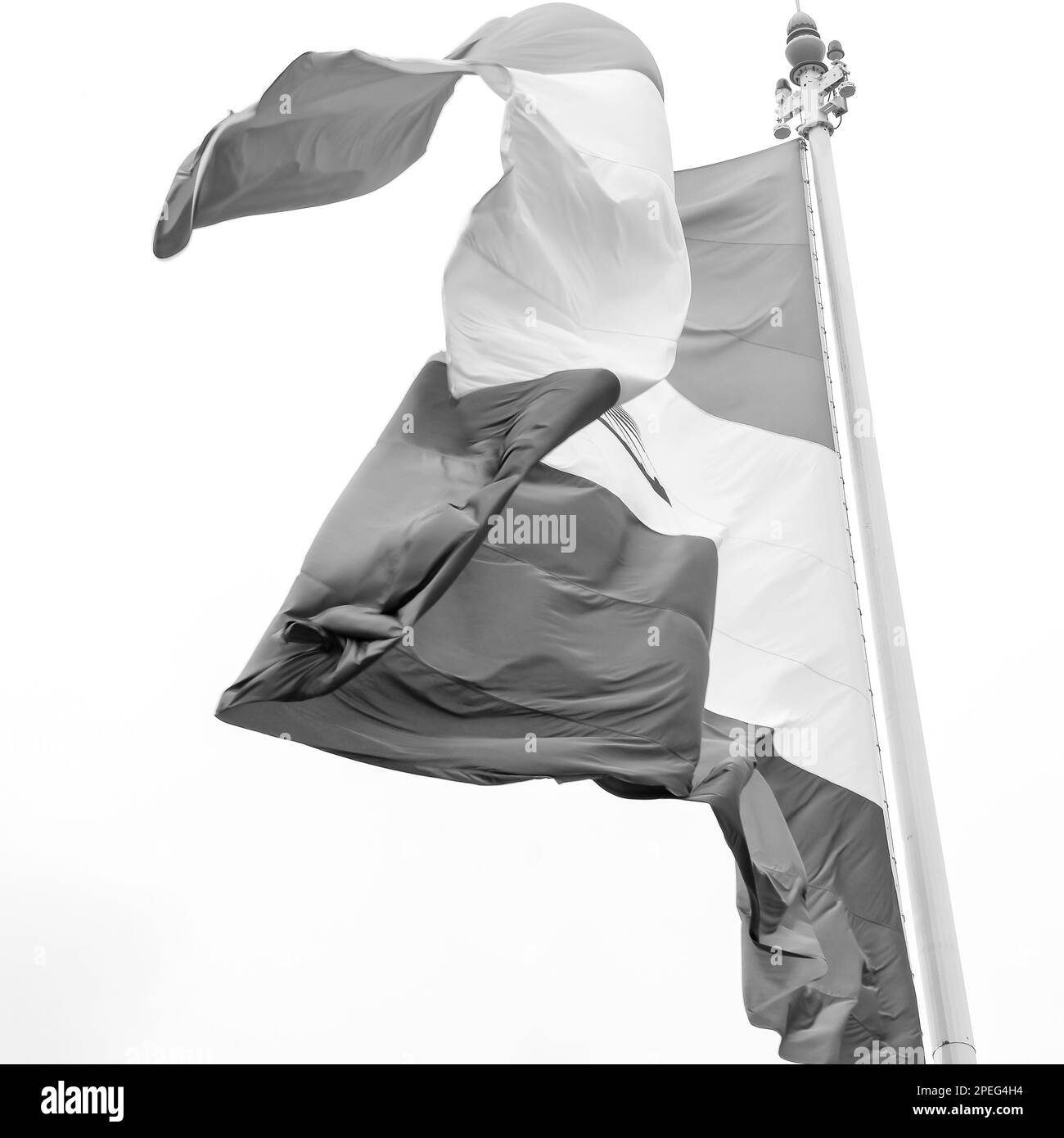 India flag flying high at Connaught Place with pride in blue sky, India ...