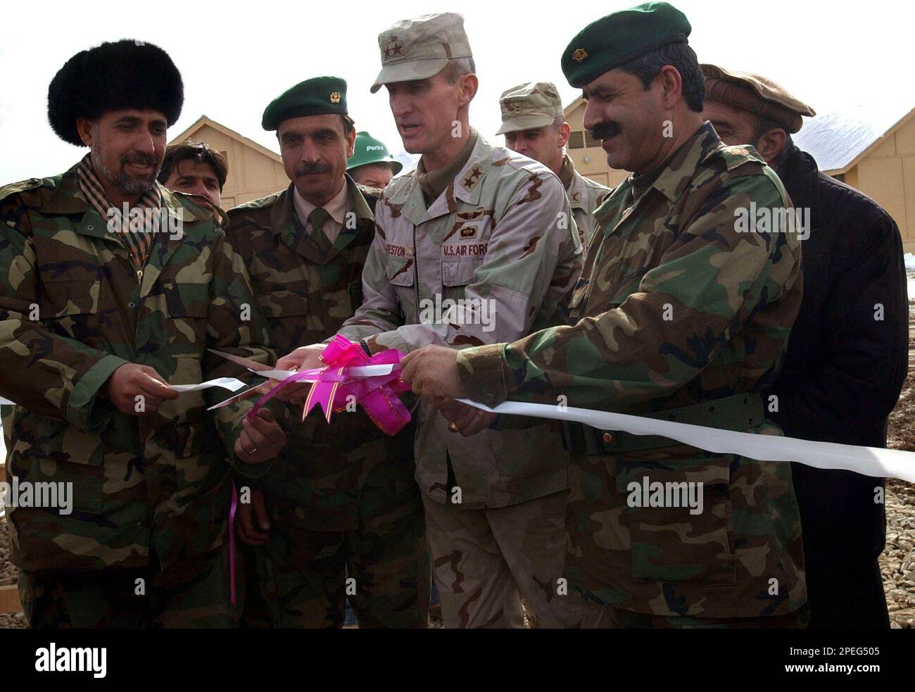 U.S. Air Force Maj. Gen. Craig Weston, center, Chief Office of Military ...
