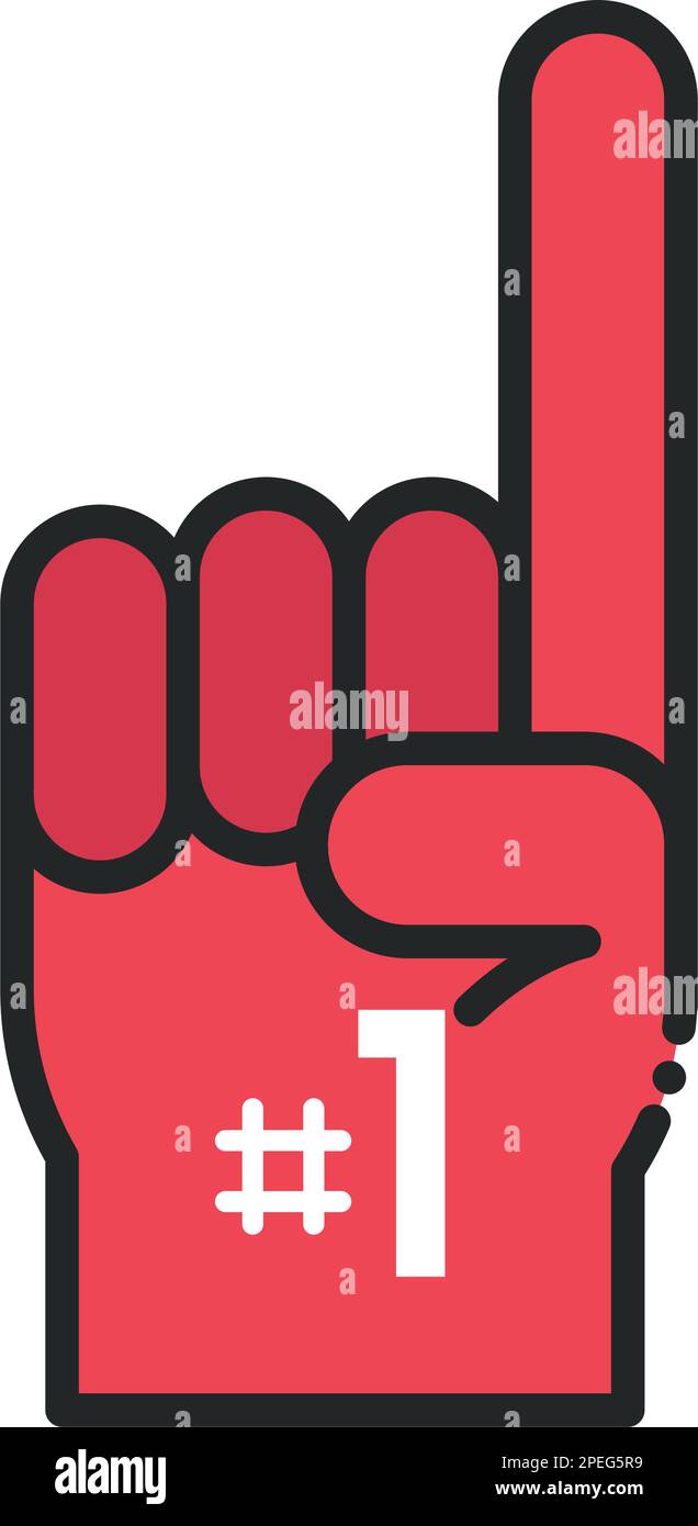 hand number one Stock Vector Image & Art - Alamy