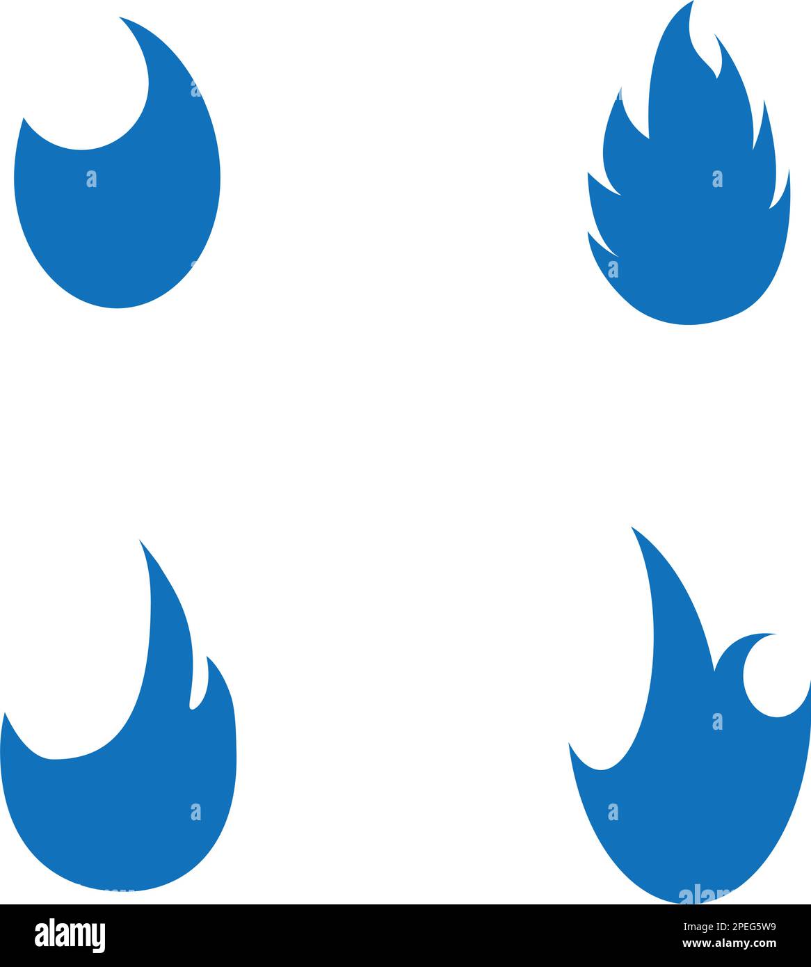 blue fire flame logo illustration design Stock Vector Image & Art - Alamy