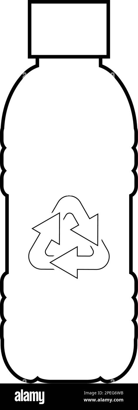 White recycling plastic bottle icon Cut Out Stock Images & Pictures - Alamy