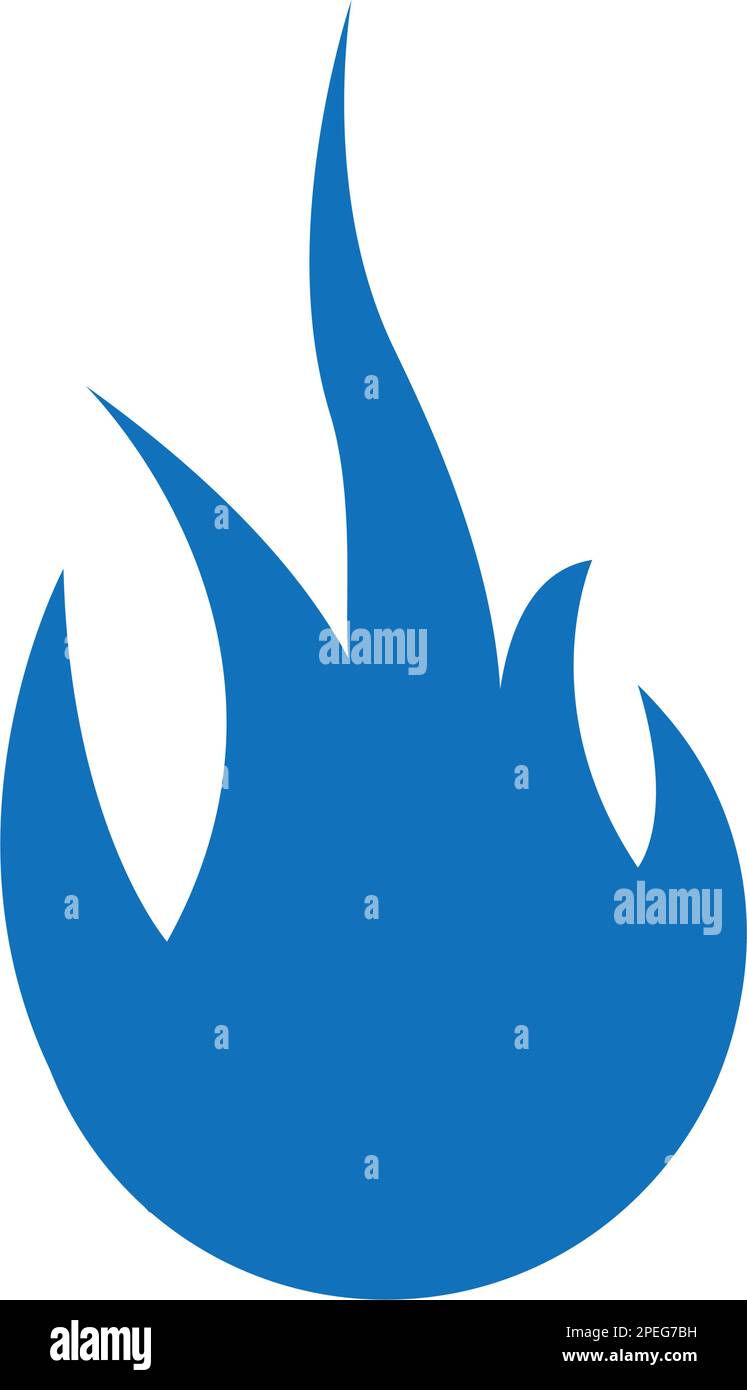 blue fire flame logo illustration design Stock Vector Image & Art - Alamy
