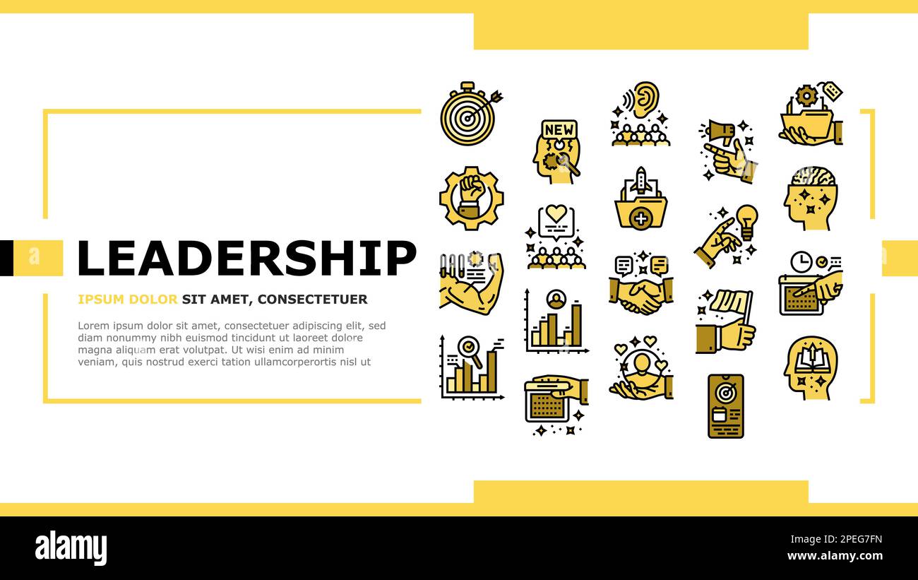 leadership business success team landing header vector Stock Vector Image & Art - Alamy