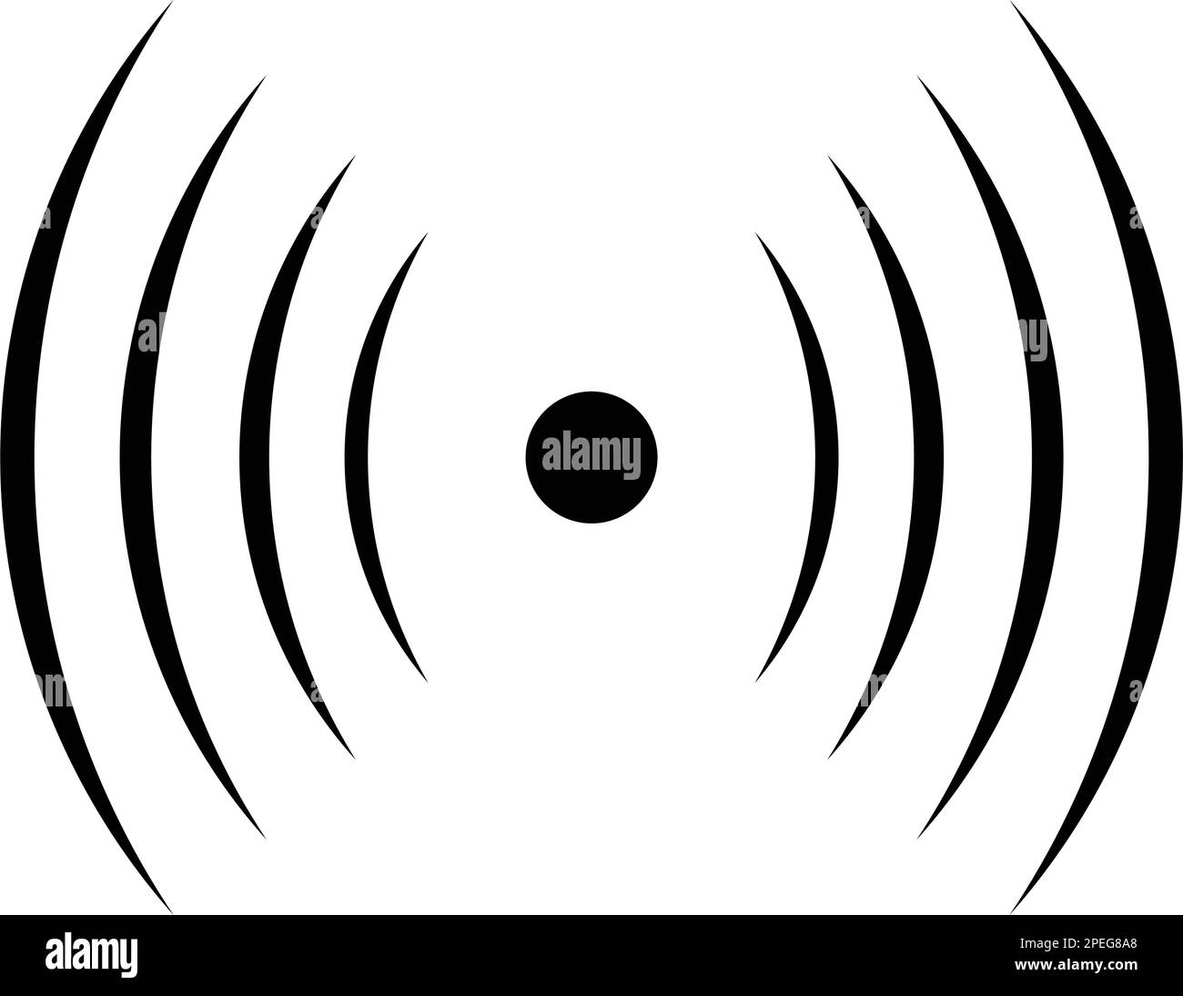 Vector radar icon - linear radiolocation sign Stock Vector Image & Art ...