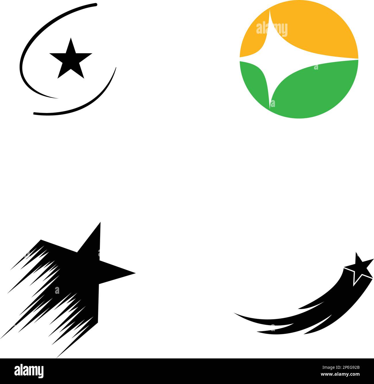 simple and trendy star logo illustration design Stock Vector Image ...