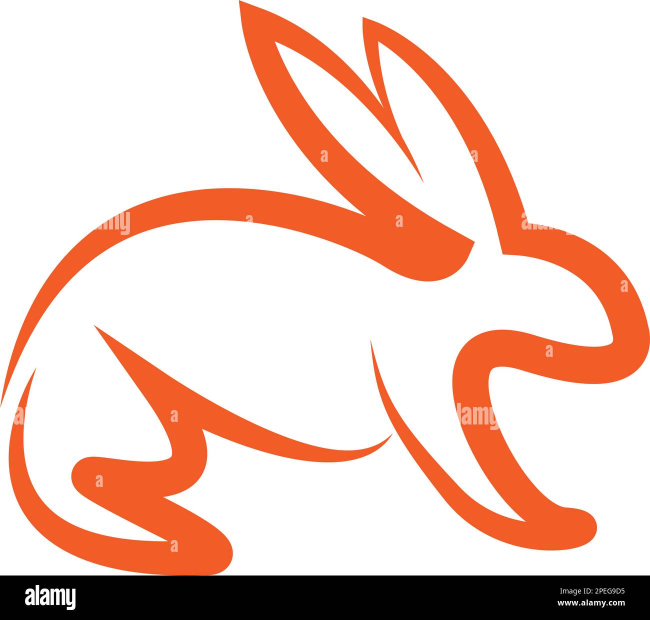 simple and elegant rabbit logo vector template Stock Vector Image & Art ...