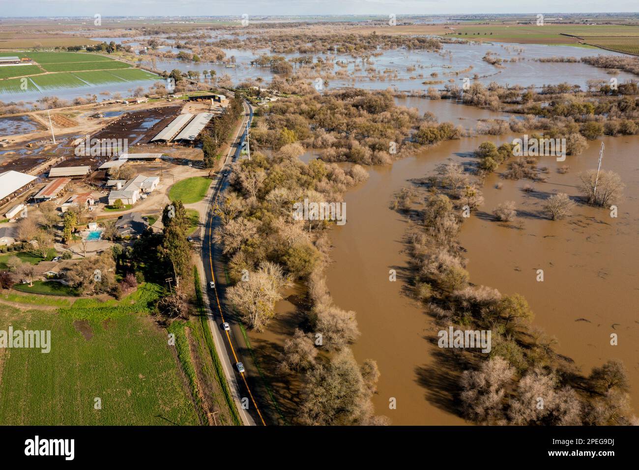 Grayson, California, USA. 15th Mar, 2023. The San Joaquin River has ...