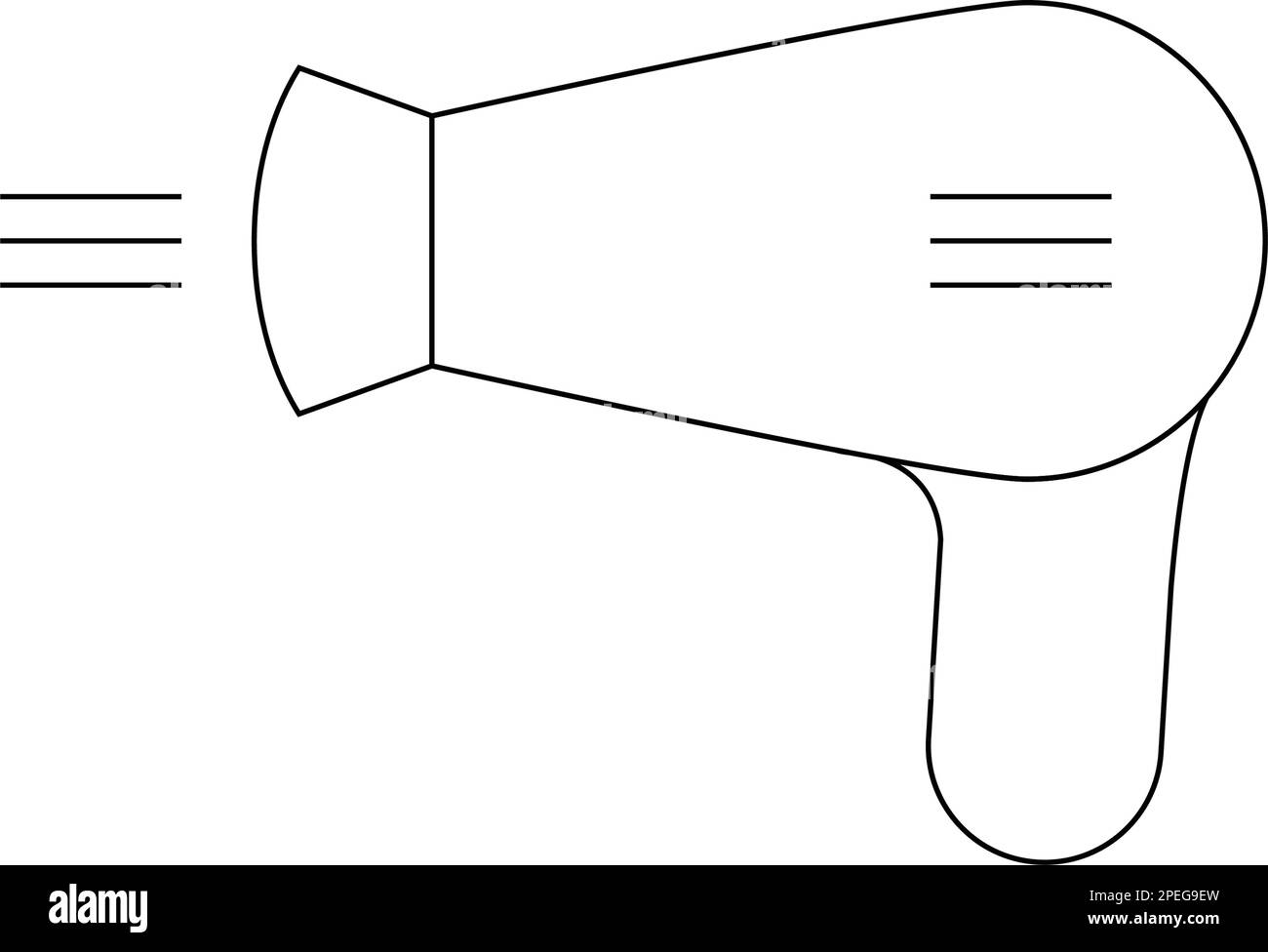 hair dryer icon isolated on a white background. Hairdryer sign. Hair ...