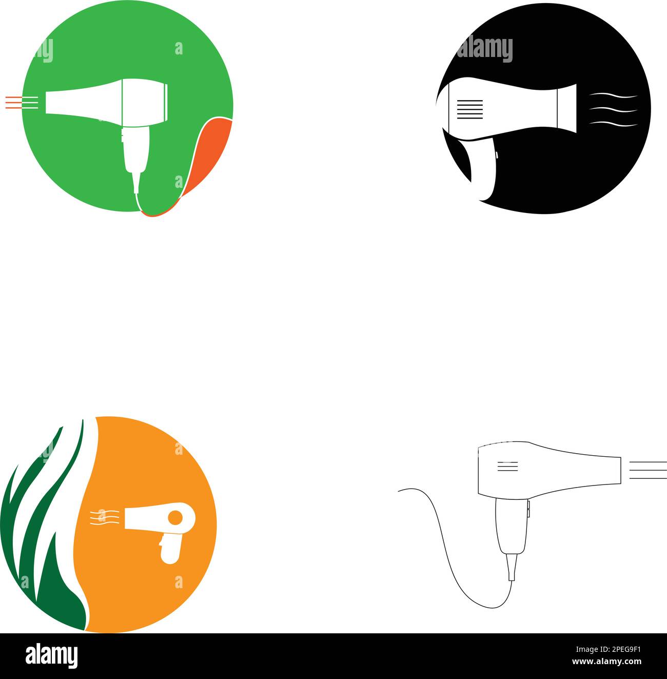 Blowdryer isolated Stock Vector Images - Alamy