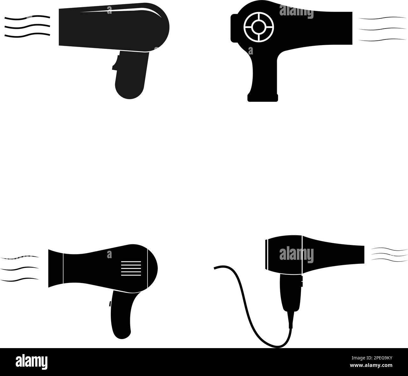 Hair Dryer Icon Isolated On A White Background Hairdryer Sign Hair