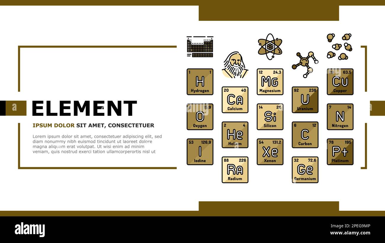 chemical science chemistry landing header vector Stock Vector Image ...