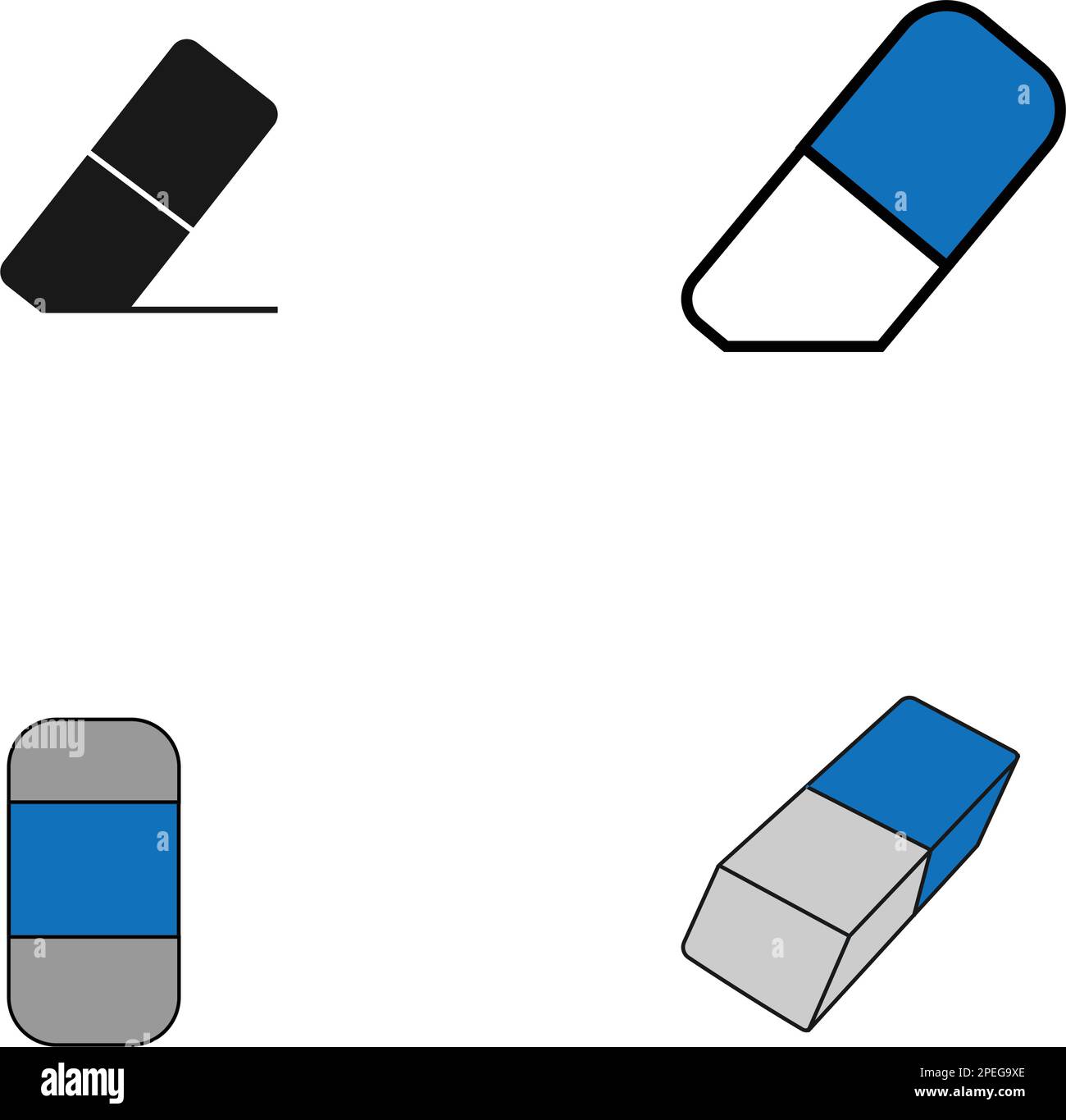 Isolated Eraser Icon Symbol On Clean Background. Vector Rubber Element ...