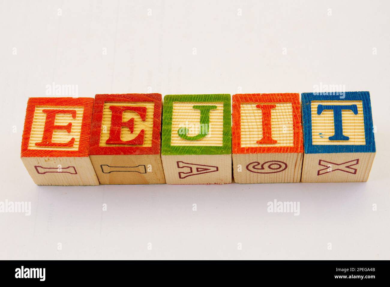 The term eejit visually displayed on a clear background with copy space ...