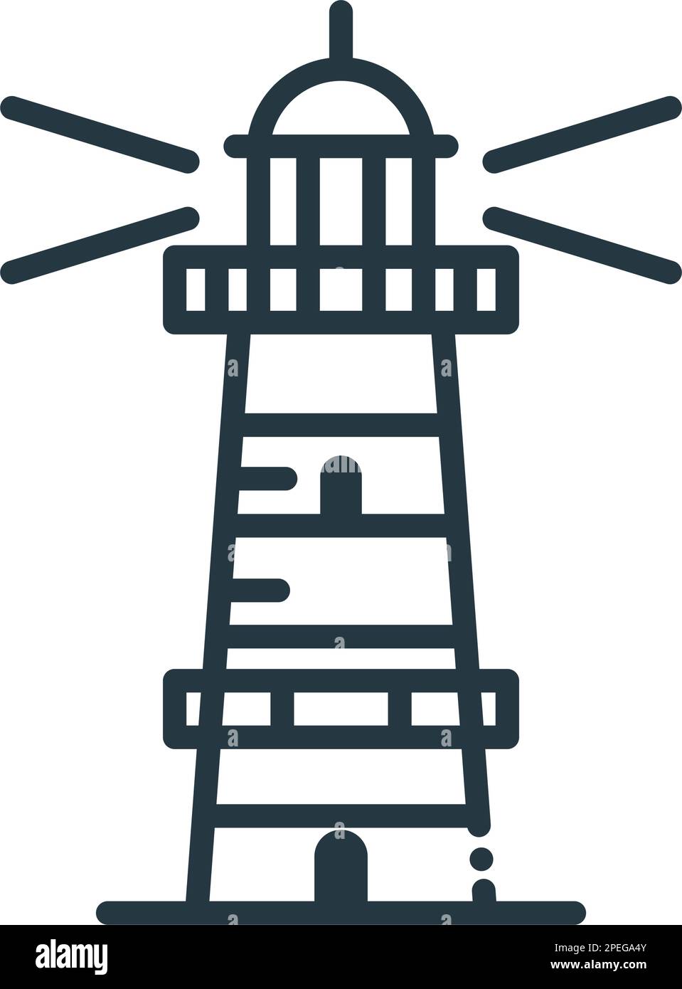 Lighthouse sea beacon linear Stock Vector Images - Alamy