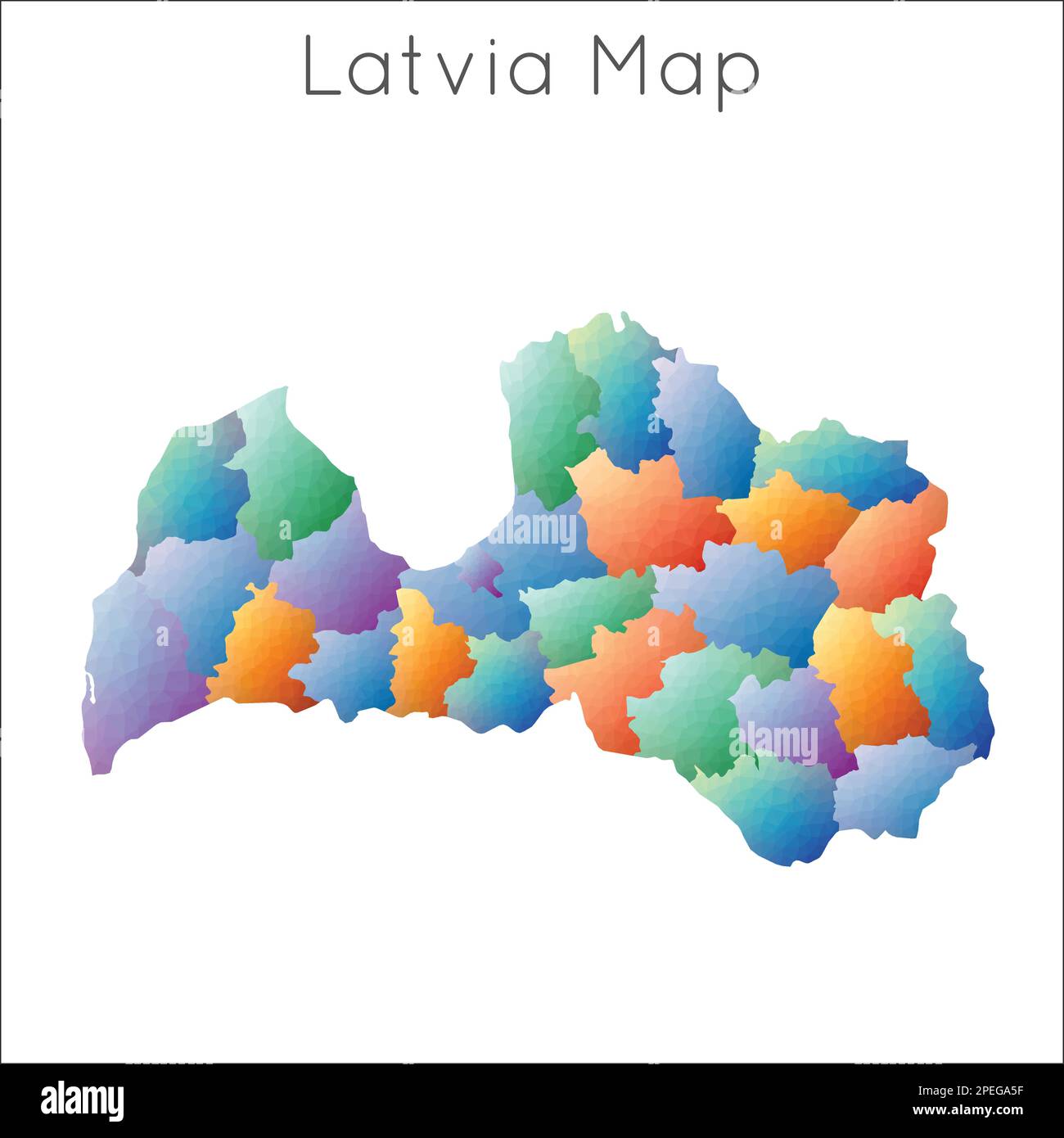 Low poly map of Latvia. Latvia geometric polygonal, mosaic style map Stock Vector Image & Art ...