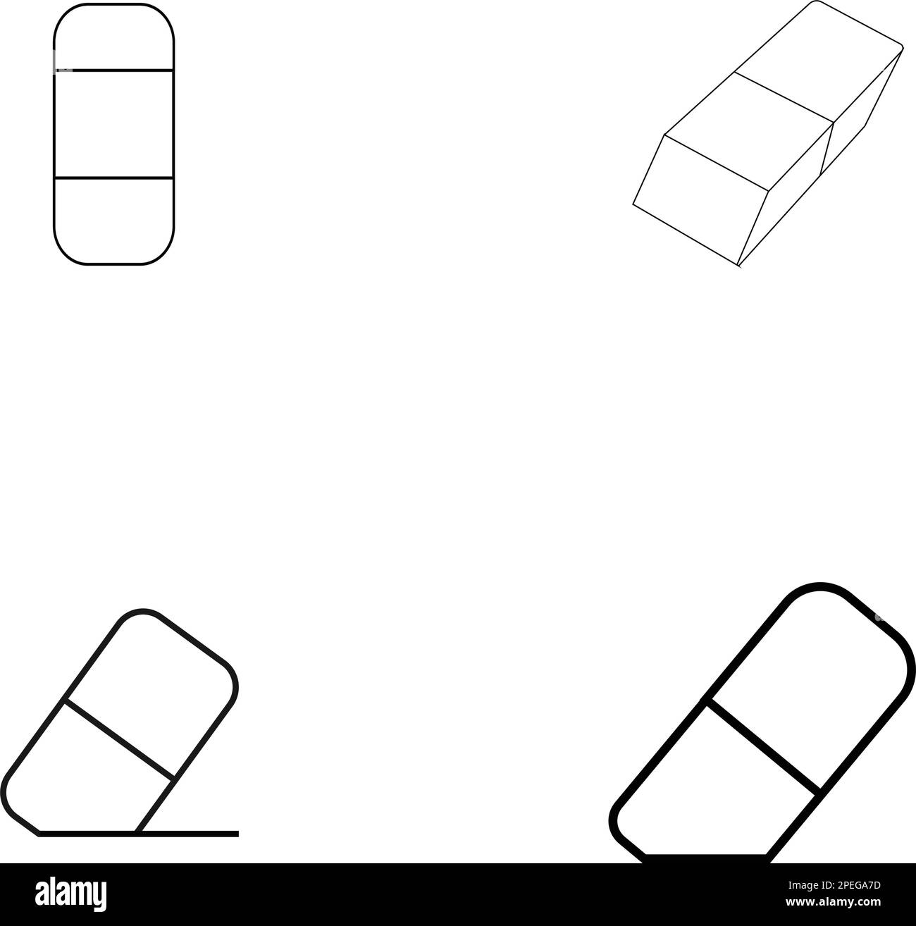 Isolated Eraser Icon Symbol On Clean Background. Vector Rubber Element ...