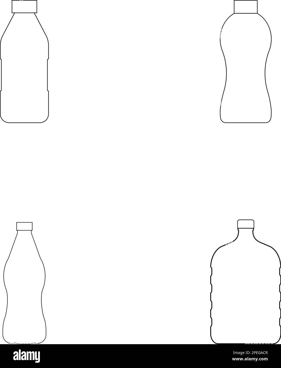 Plastic bottle vector illustration, line icon design Stock Vector Image ...