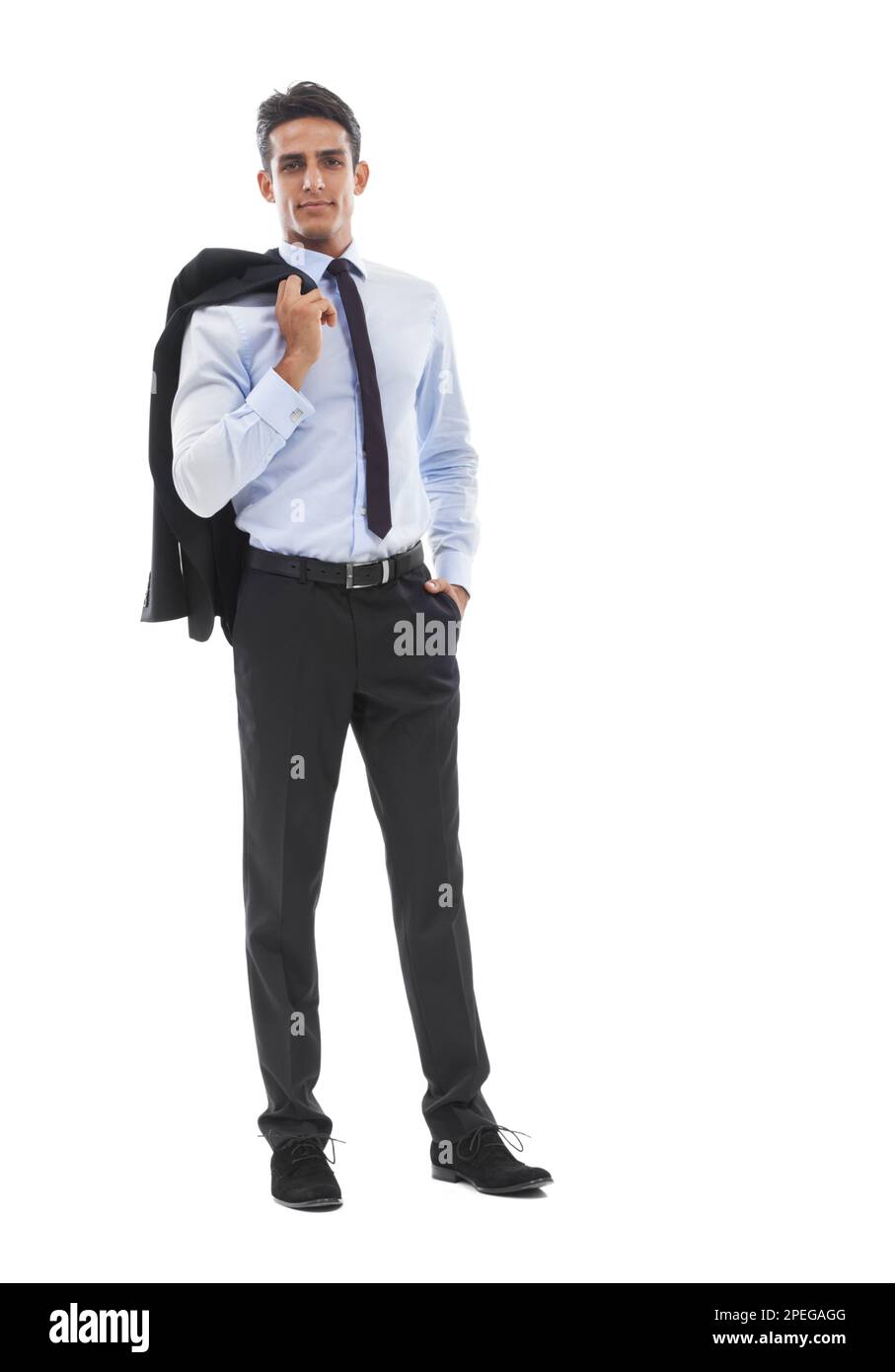 He takes everything in his stride. A handsome young man standing with ...