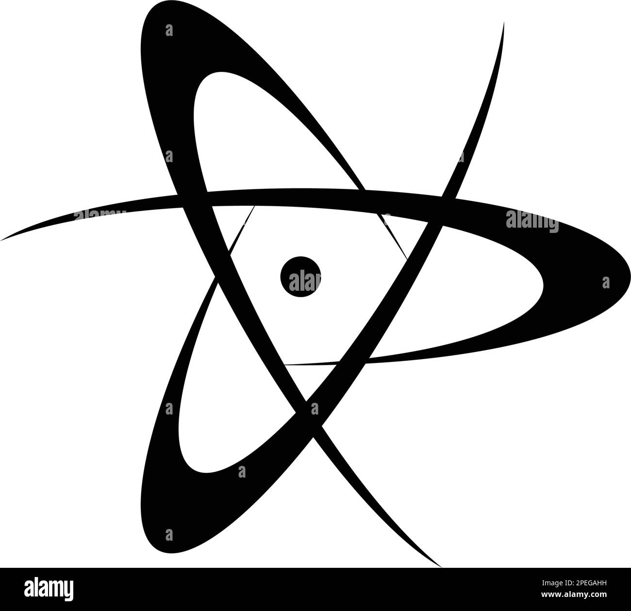 Molecular atom neutron laboratory Icon Vector physics science model for ...