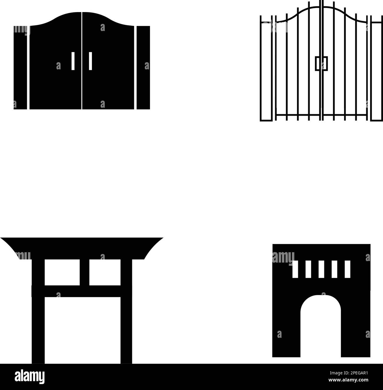 simple gate icon illustration design Stock Vector Image & Art - Alamy