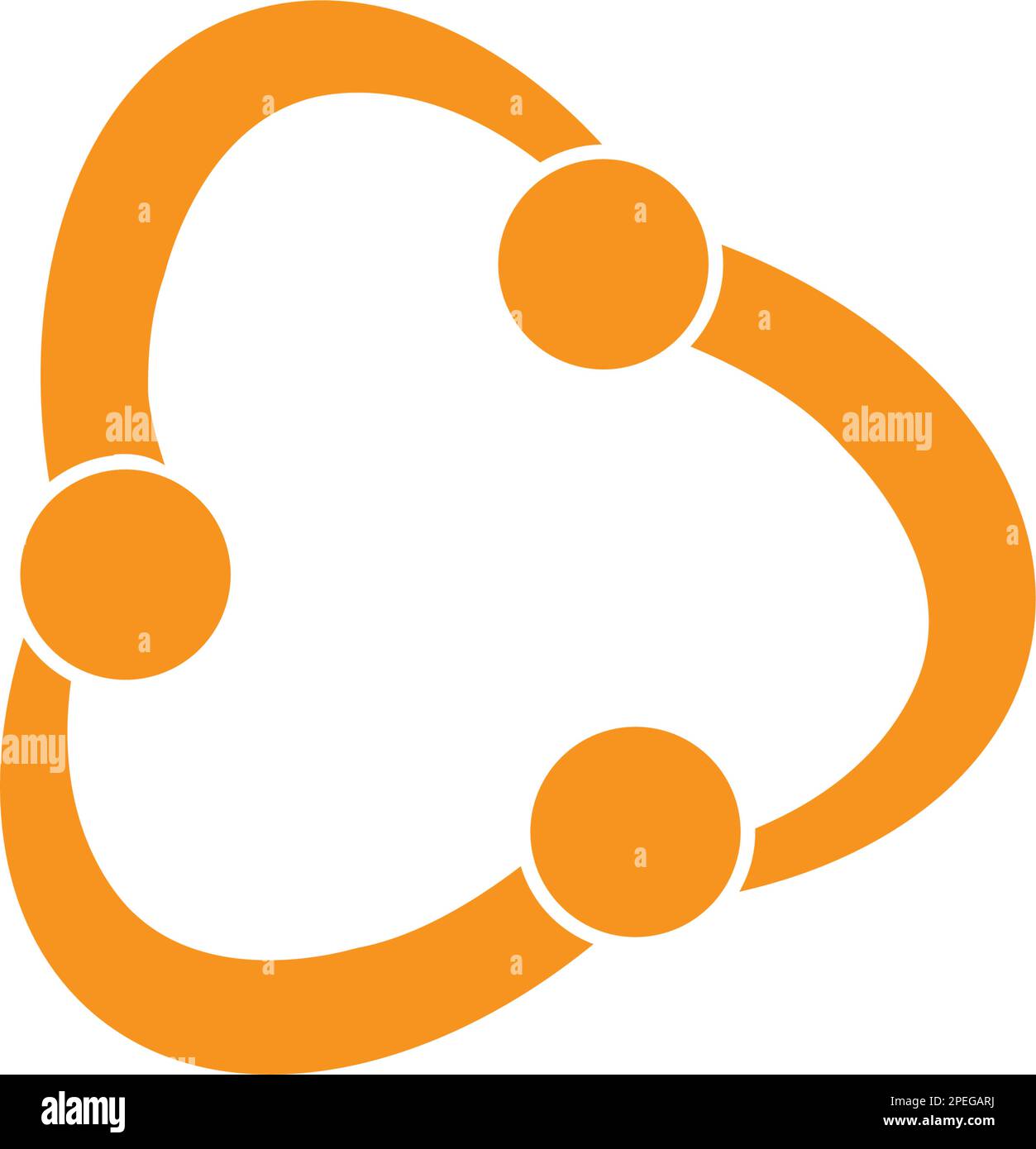 Molecular atom neutron laboratory Icon Vector physics science model for ...