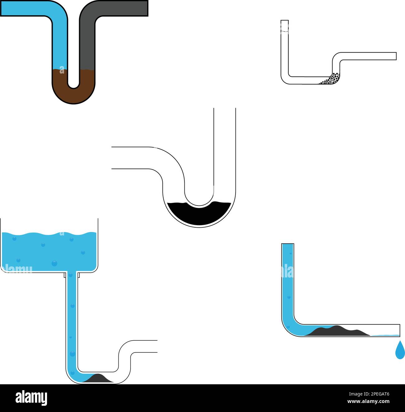 Bathroom pipes Stock Vector Images - Alamy