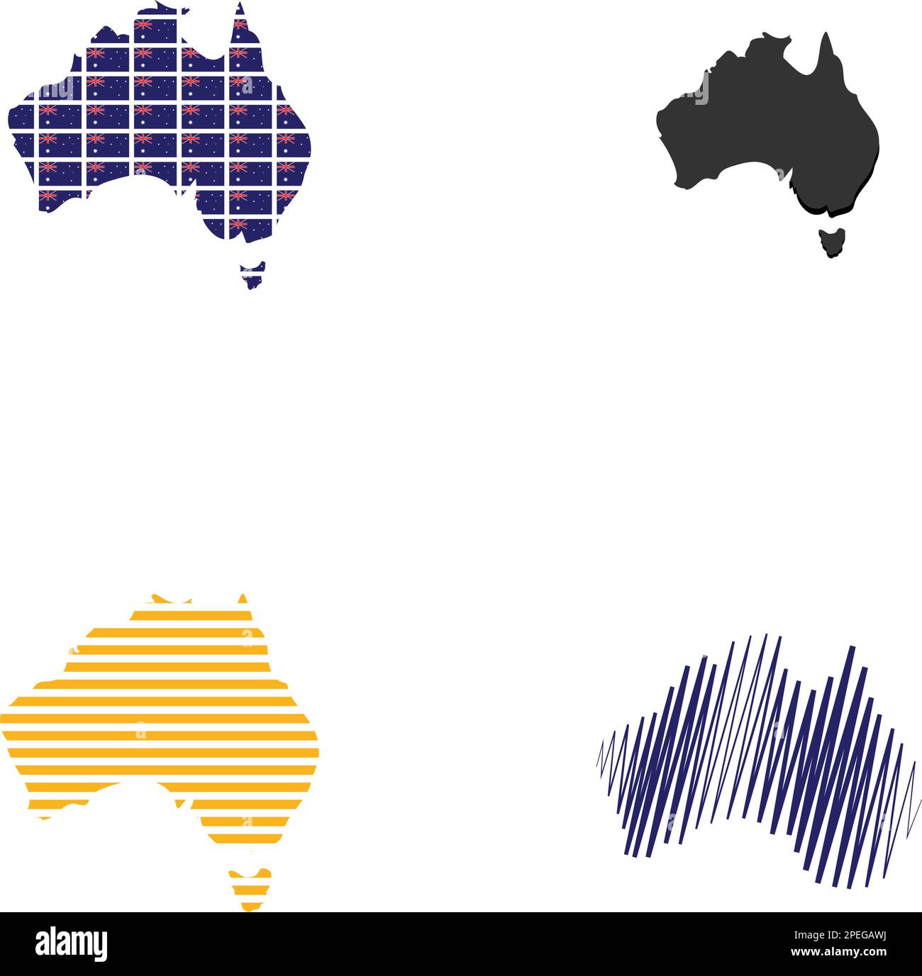 Australia logo map vector icon hi-res stock photography and images - Alamy