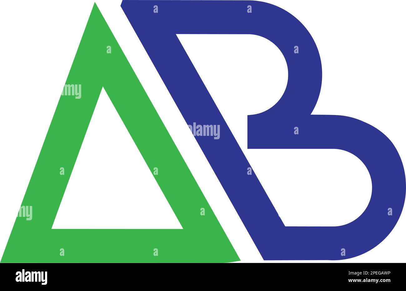 alphabet letters icon logo AB vektor template Stock Vector Image & Art ...