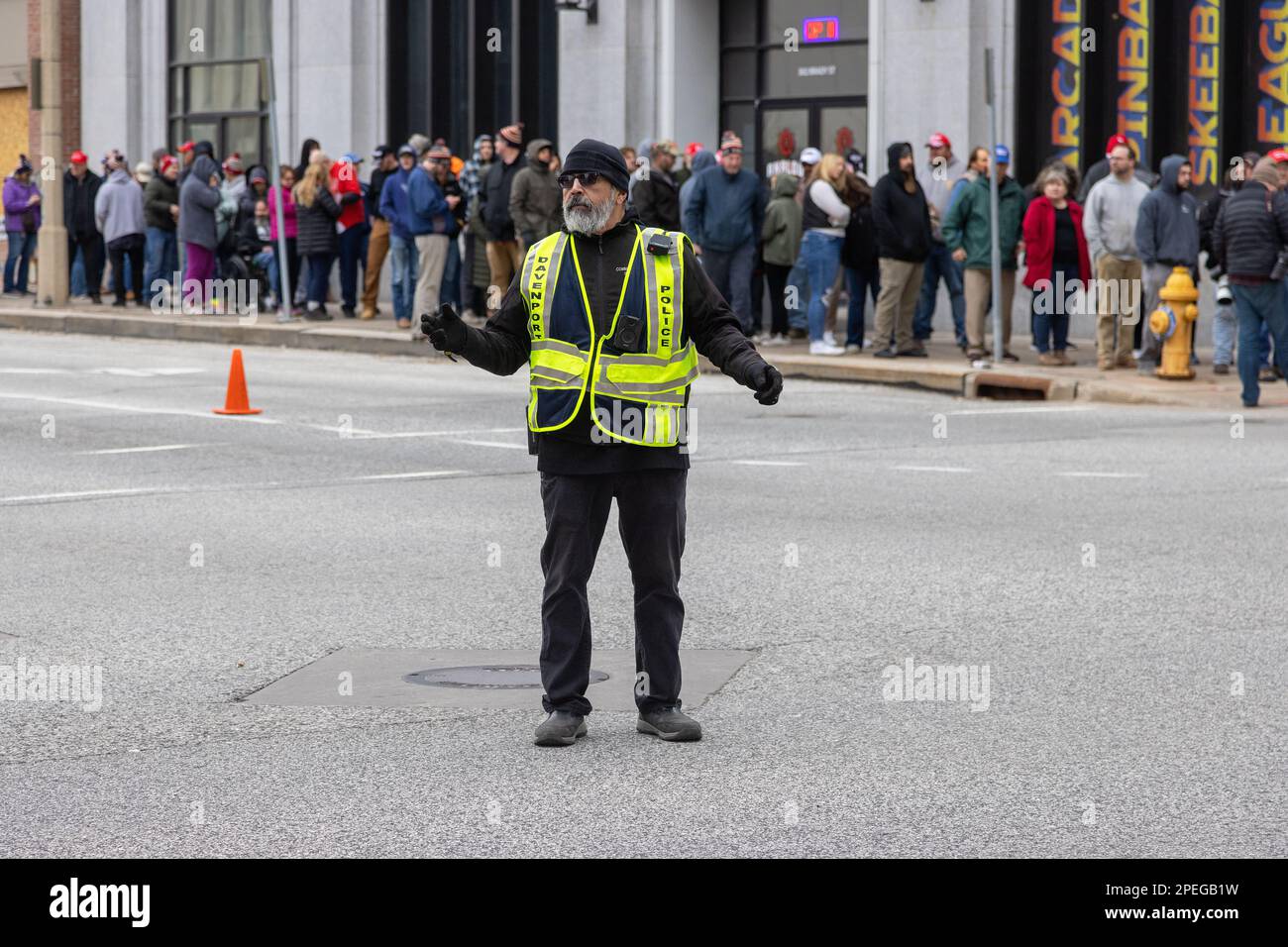 Police directing traffic as hundreds of supporters, some waiting as ...