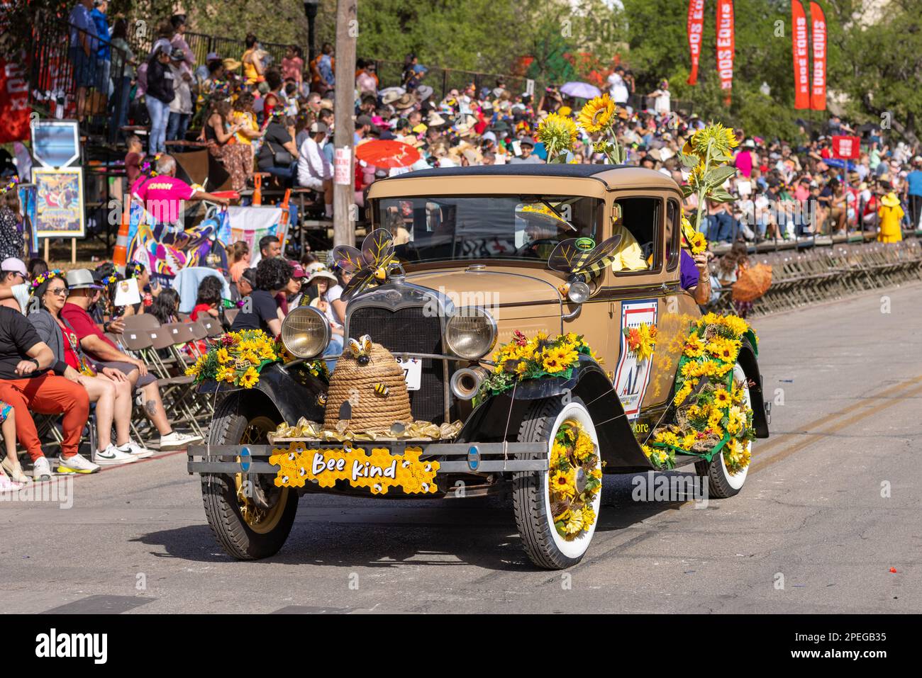 San Antonio, Texas, USA - April 8, 2022: The Battle of the Flowers ...