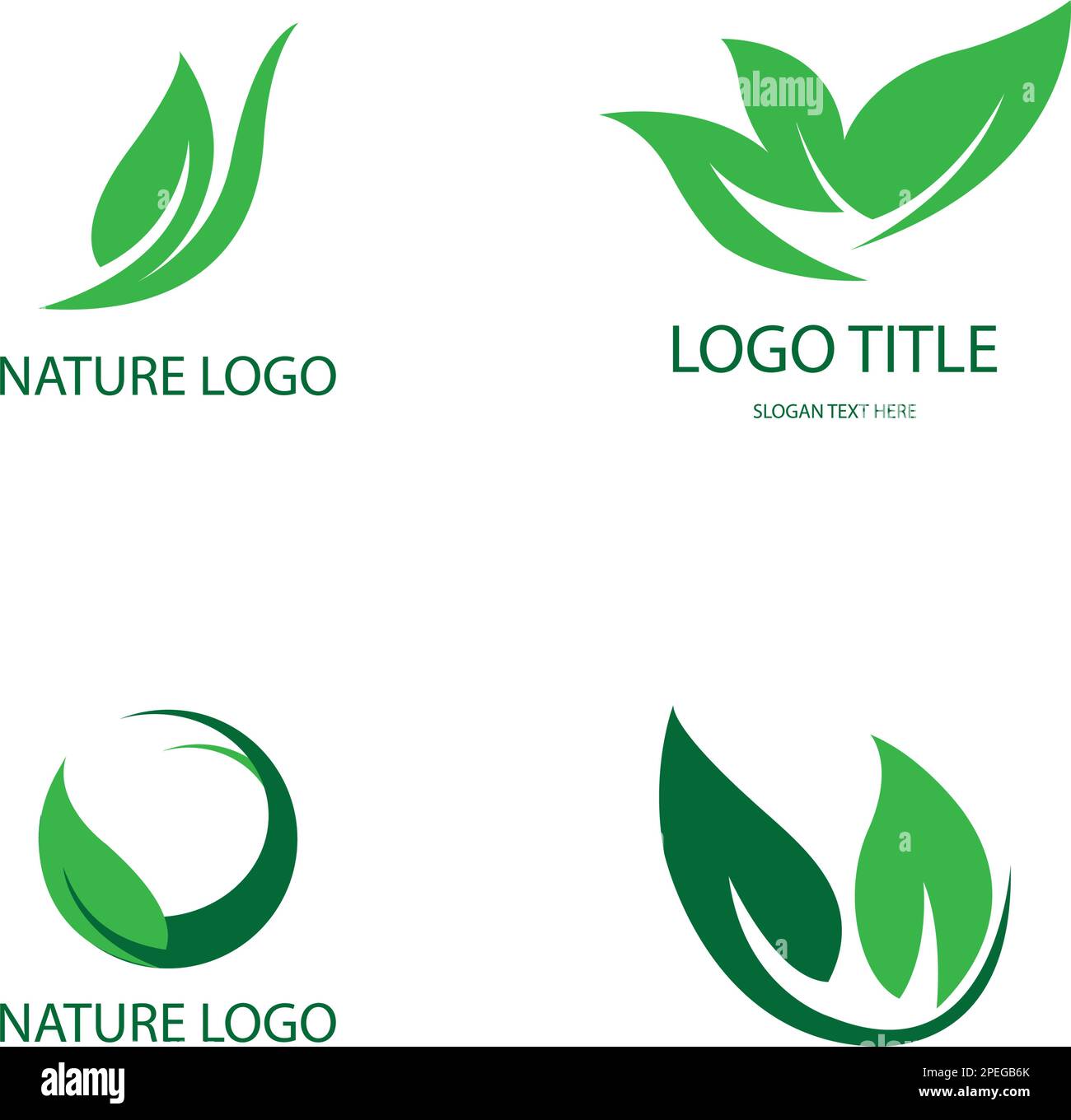 leaf logo icon vektor illustration design Stock Vector Image & Art - Alamy