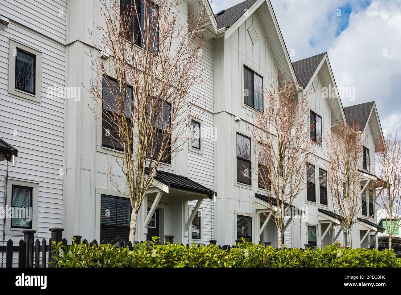 New residential townhouses. Modern apartment buildings in Canada ...