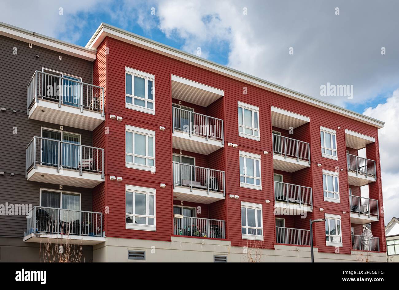 New residential townhouses. Modern apartment buildings in Canada ...