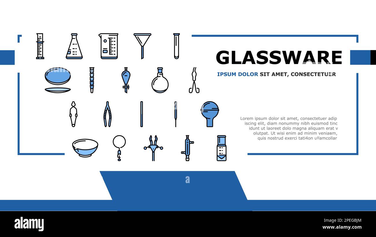Chemistry science chemical landing web page header vector laboratory ...