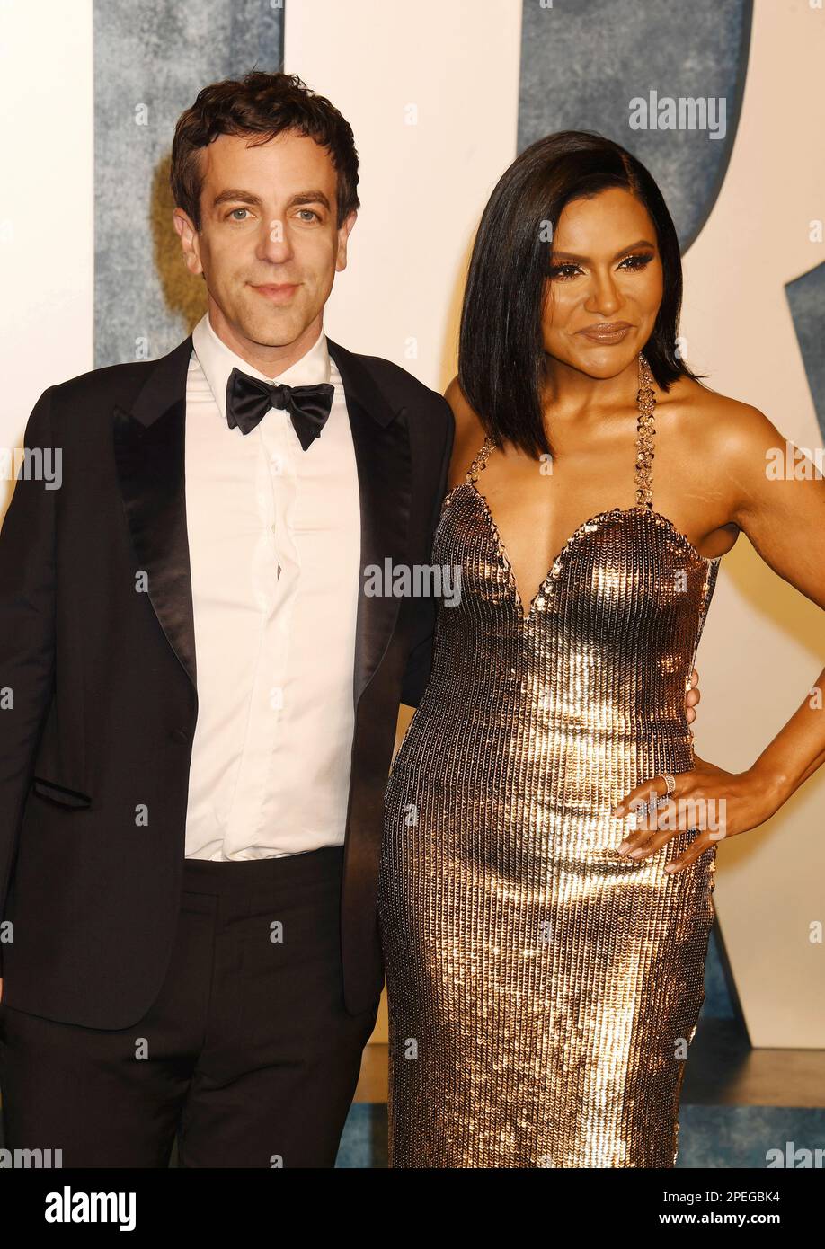 BEVERLY HILLS, CALIFORNIA - MARCH 12: (L-R) B. J. Novak and Mindy ...
