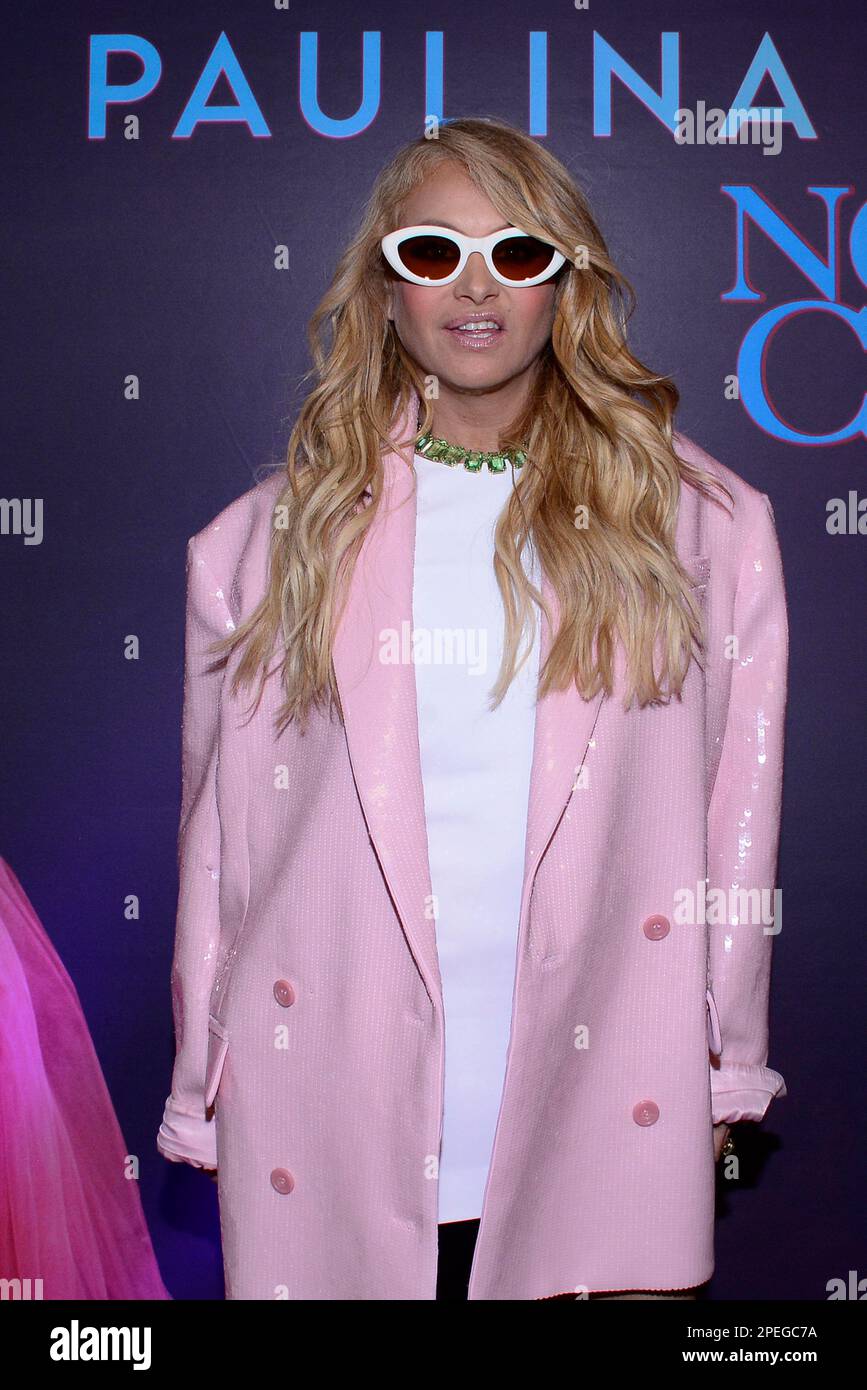 Mexico City, Mexico. 15th Mar, 2023. Mexican singer Paulina Rubio poses ...