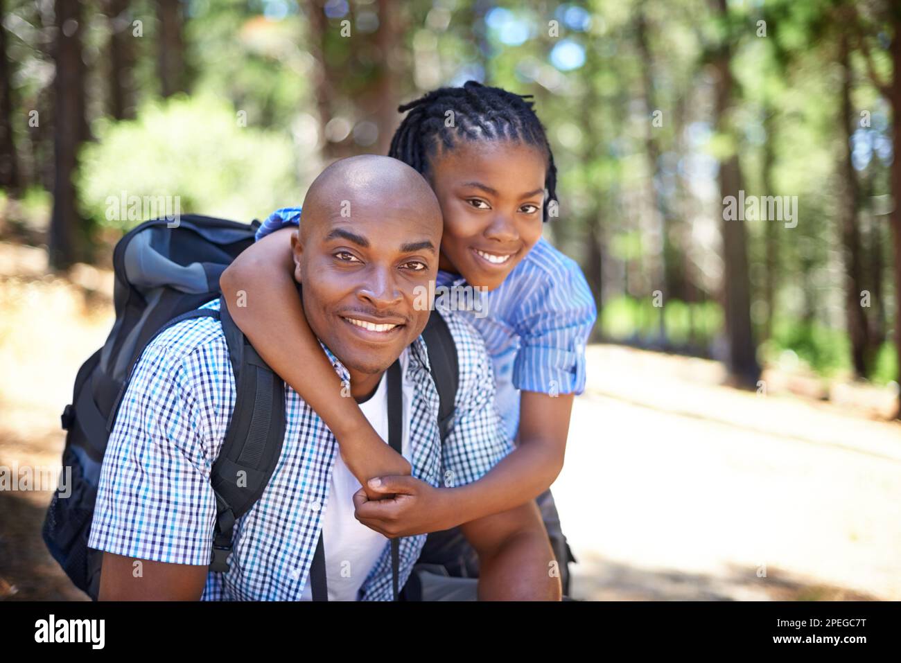 Dads my best friend. Happy african father and son spending time in the ...