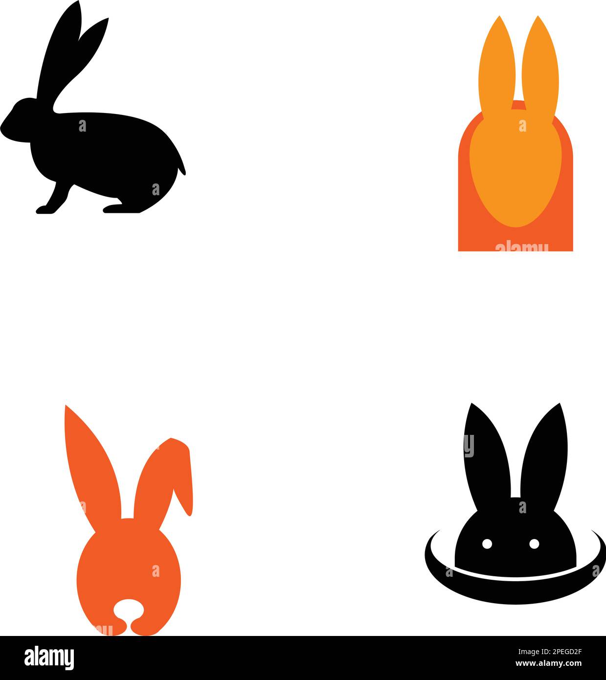 simple and elegant rabbit logo vector template Stock Vector Image & Art ...