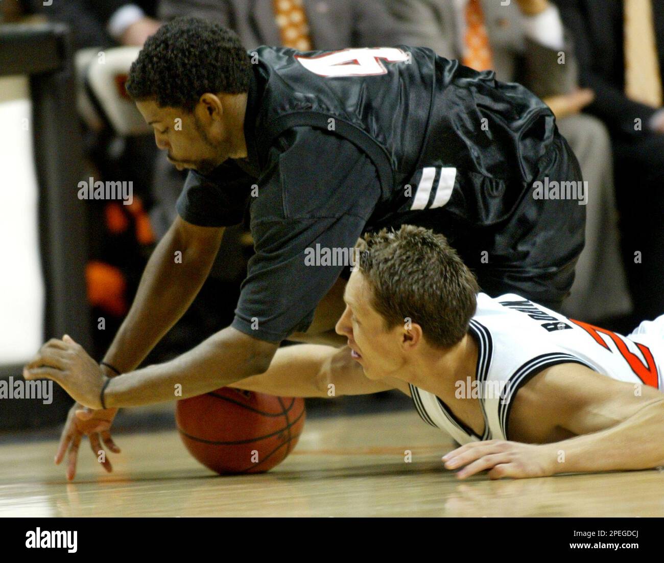 Norwestern Oklahoma State guard LaRon Bradley, left, and Oklahoma State ...