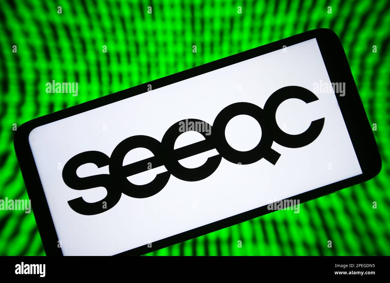 Ukraine. 15th Mar, 2023. In this photo illustration, SEEQC logo is seen ...